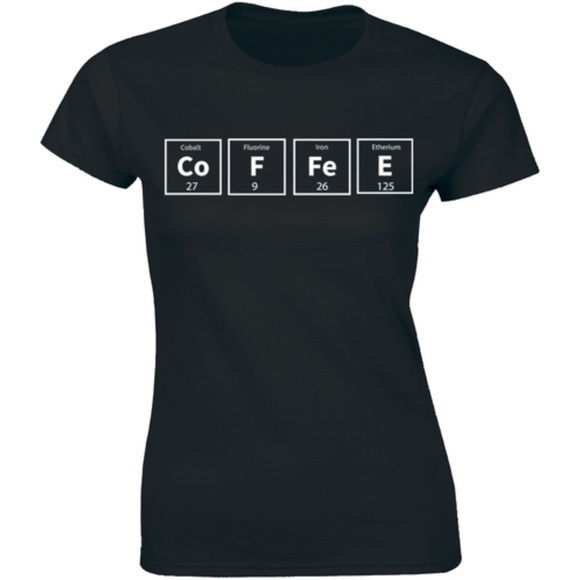 Half It | Tops | Coffee Periodic Table Tee Caffeine Lover Tshirt | Poshmark